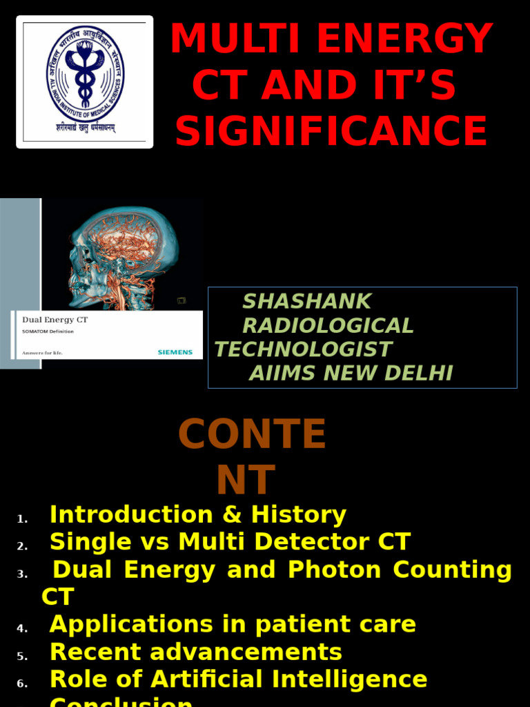 Multi Energy C.T | PDF | Ct Scan | Radiography