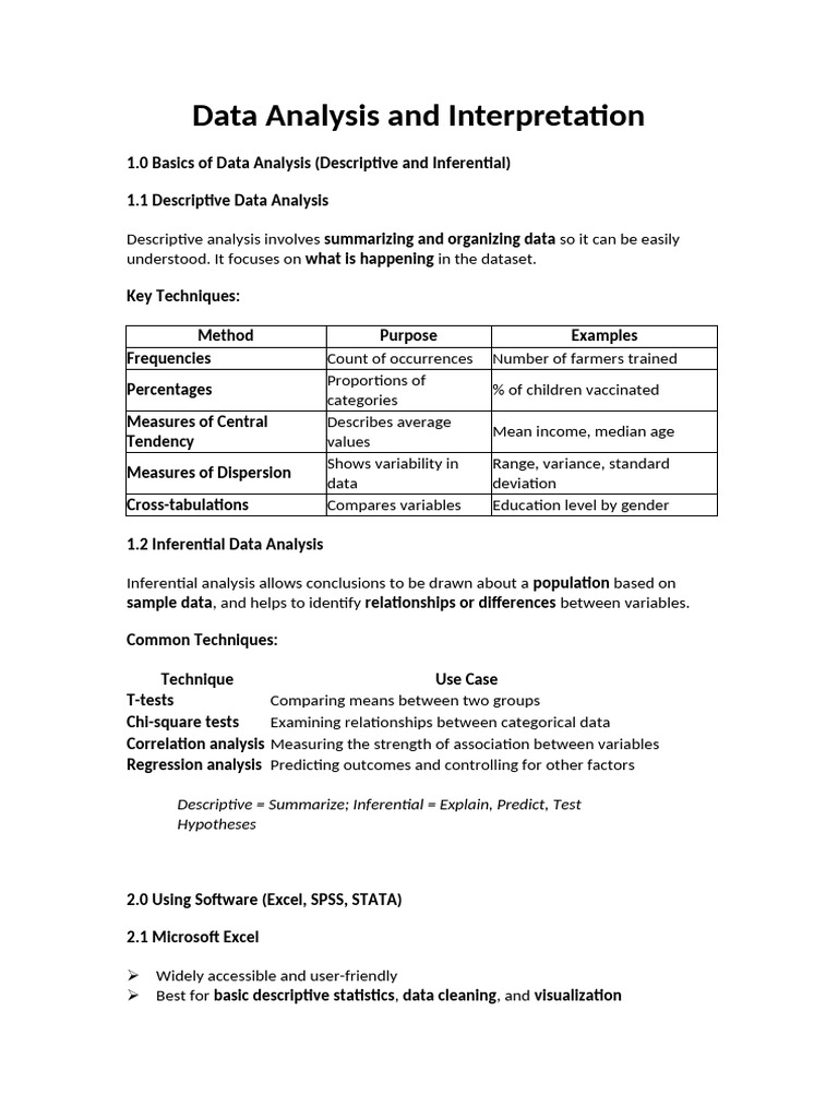 Module 6 Data Analysis and Interpretation | PDF | Data Analysis ...