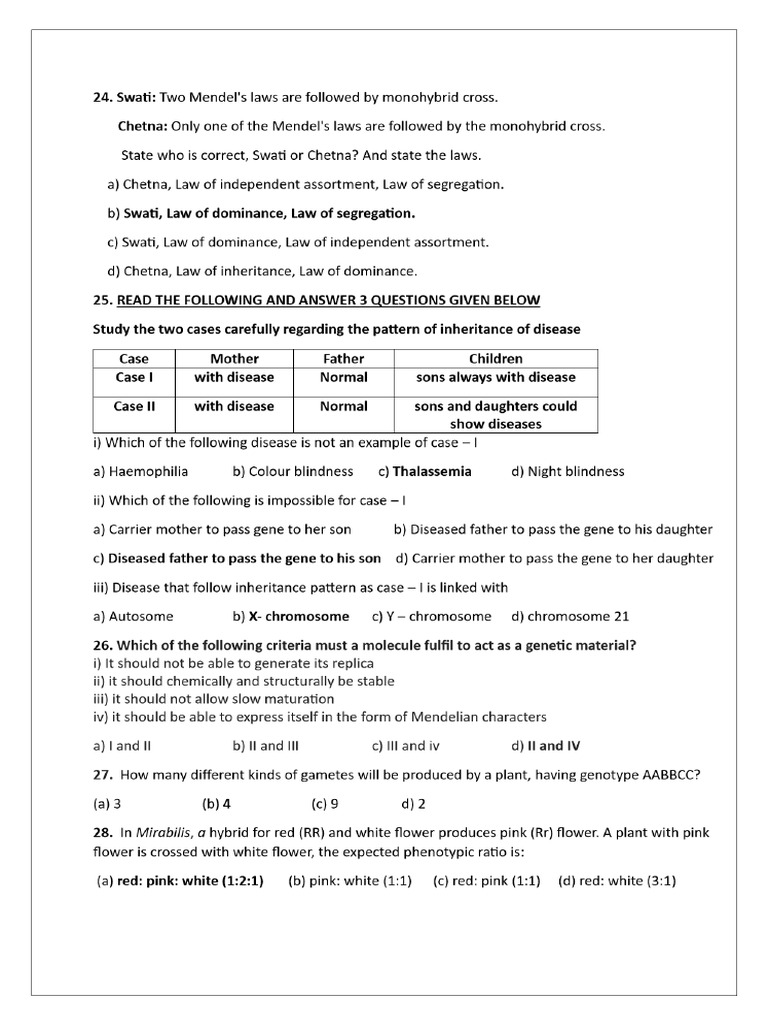 Principle of Inheritance (Added QS.) | PDF