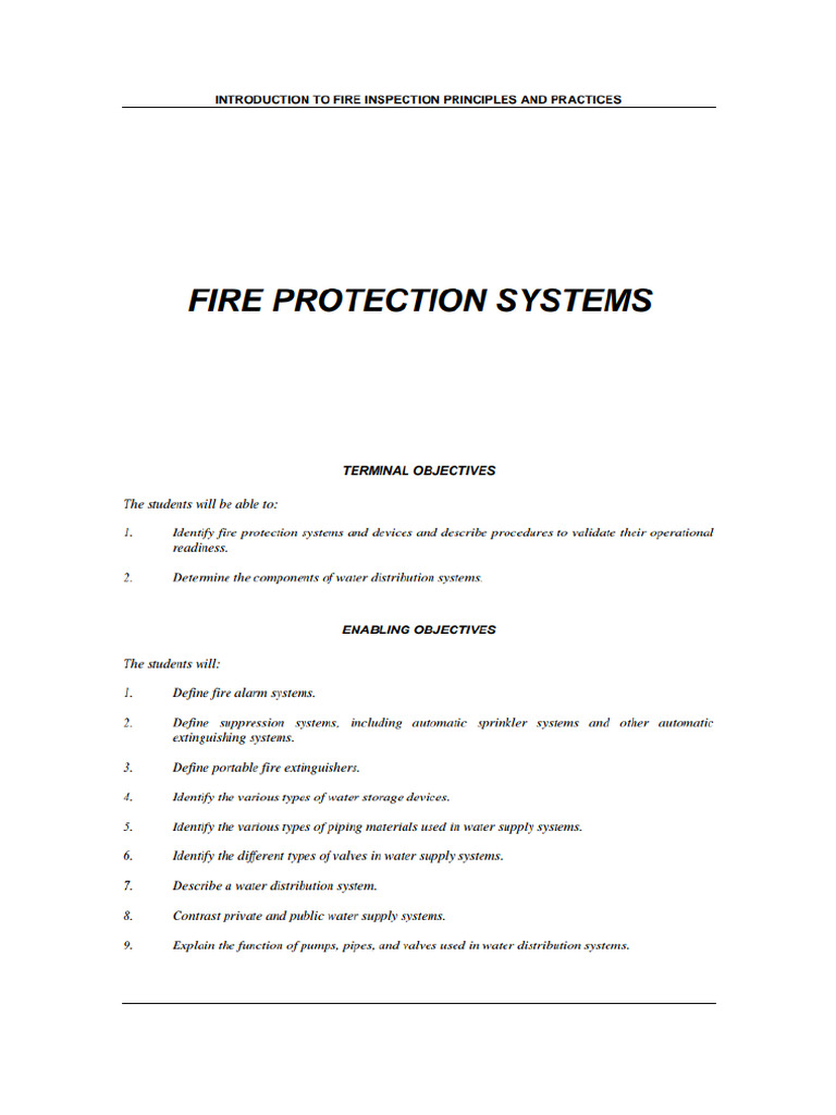 Fire System Protection | PDF