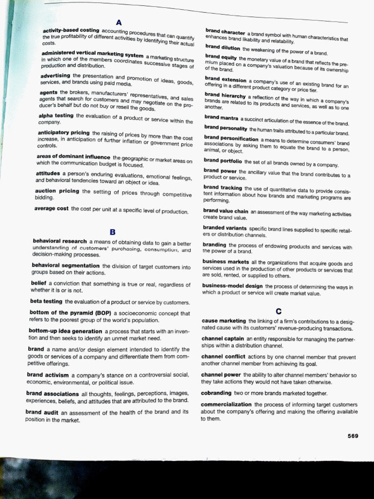 MBA Notes | PDF | Marketing | Brand