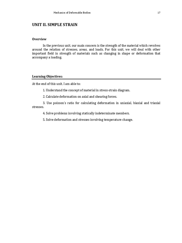 Understanding Simple Strain Mechanics | PDF | Deformation (Engineering ...
