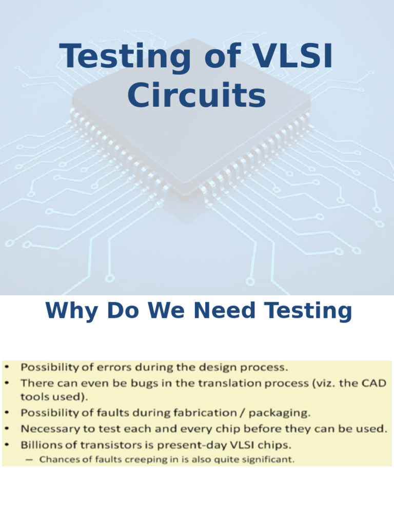 VLSI Circuit Testing Overview | PDF