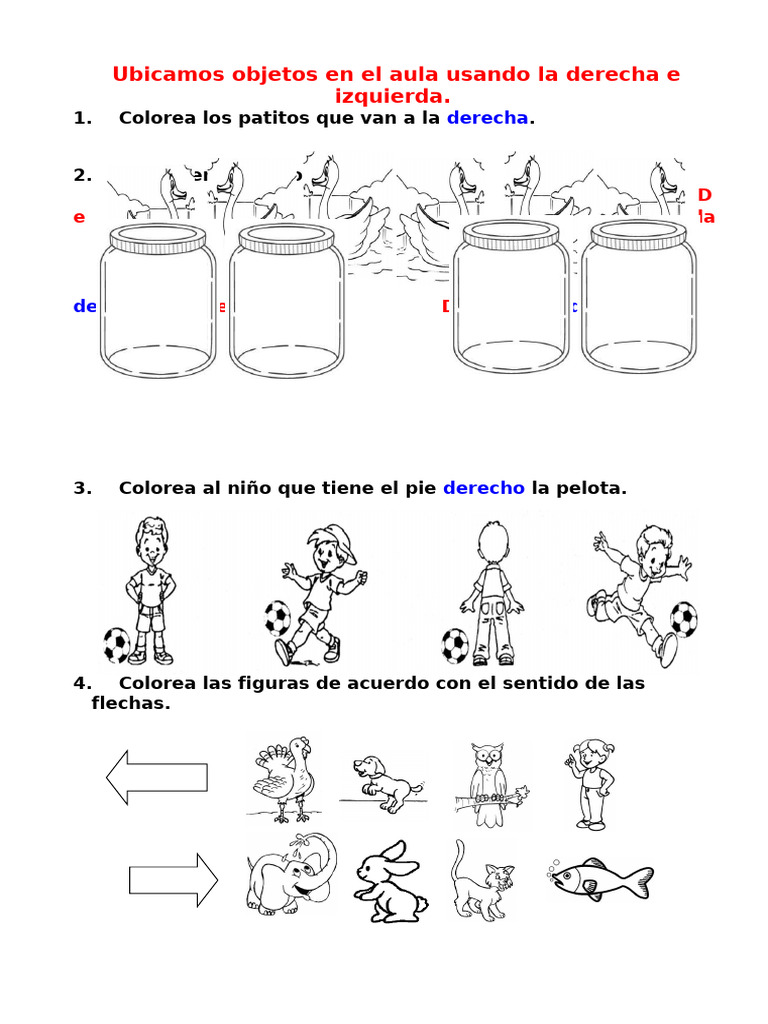 DIA 2 - 1° FICHA MAT. Ubicamos Objetos en El Aula | PDF