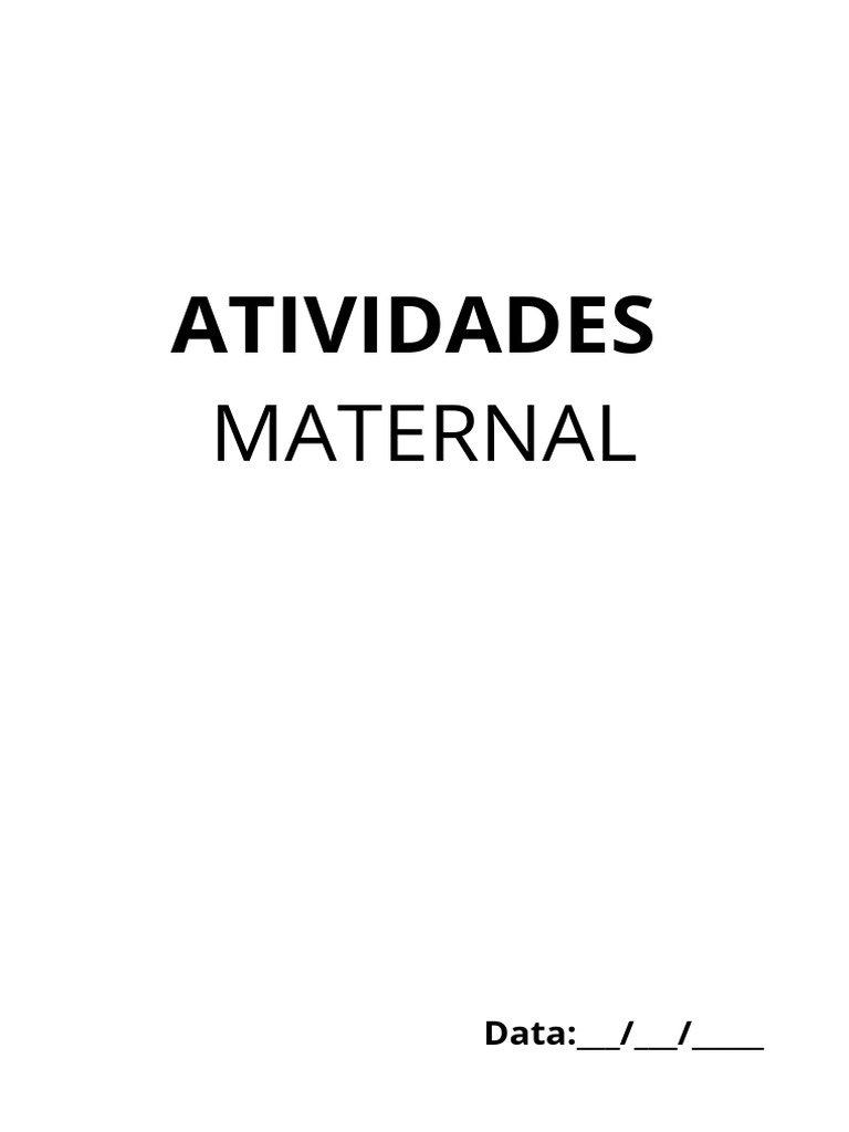 Atividades Maternal | PDF