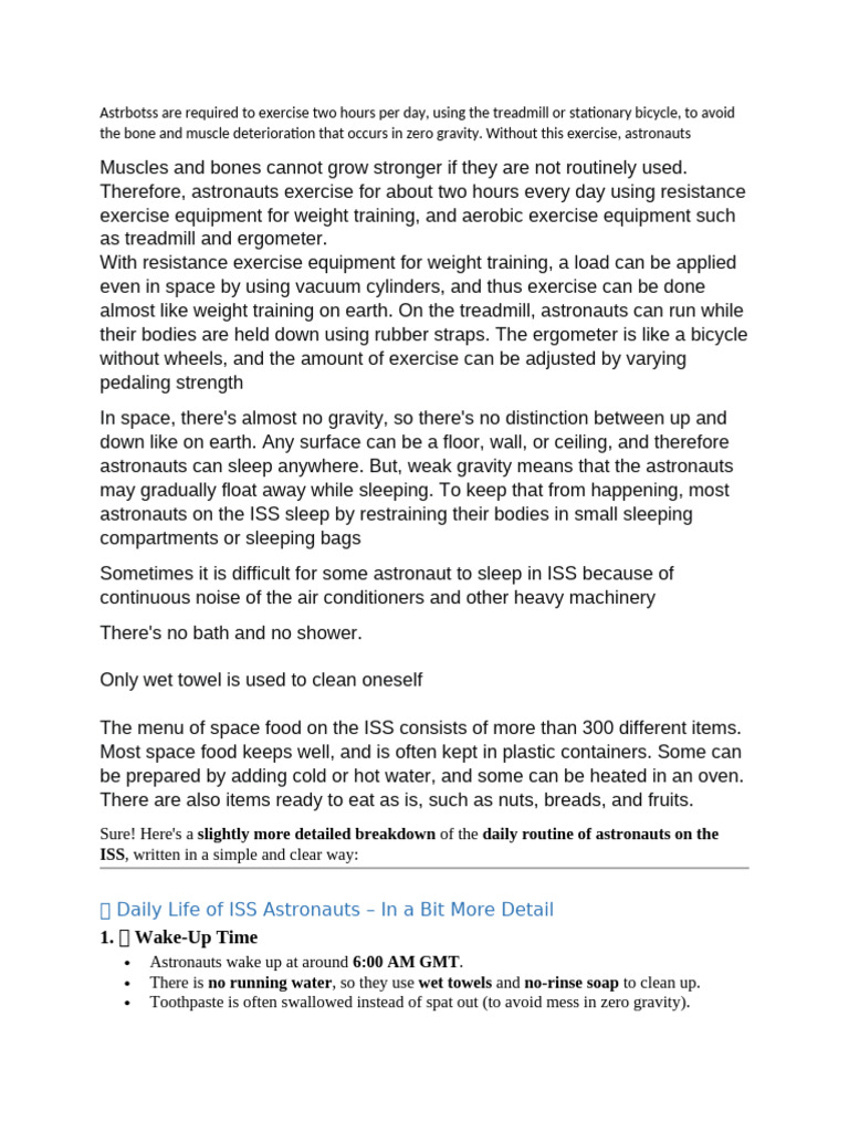 Bye Bye | PDF | International Space Station | Strength Training