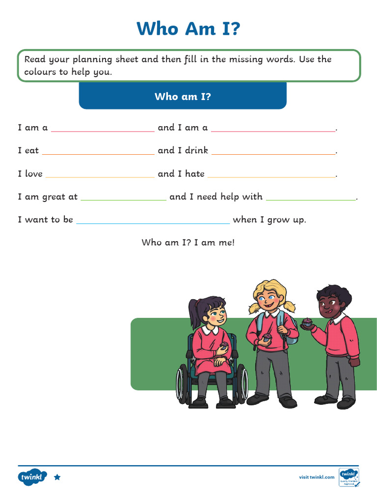 Interactive "Who Am I?" Activity | PDF