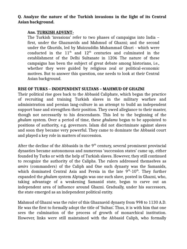 Nature of The Turkish Conquests | PDF