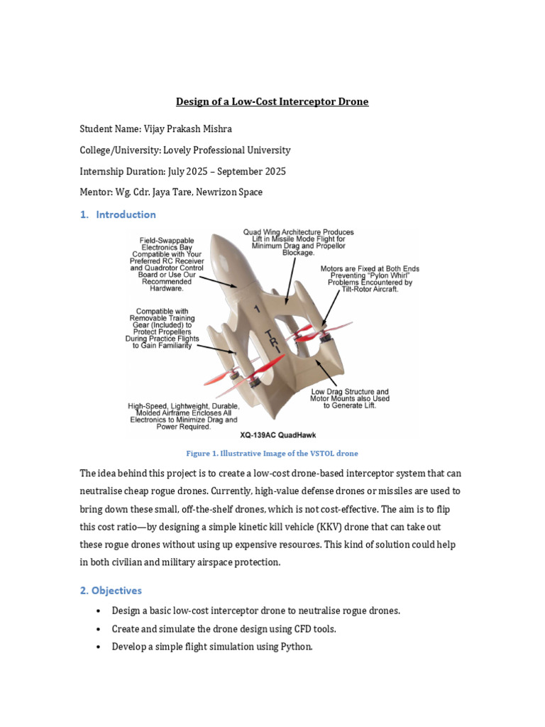 Low-Cost Interceptor Drone Design | PDF | Unmanned Aerial Vehicle ...