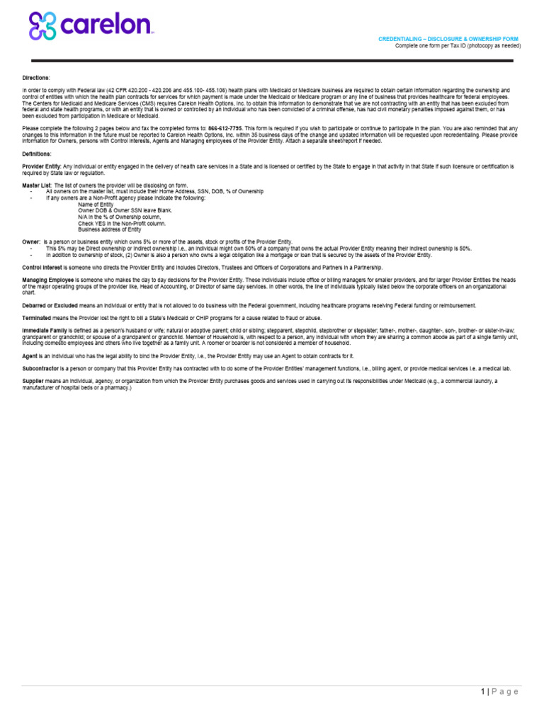 Disclosure of Ownership Form | PDF | Stepfamily | Business