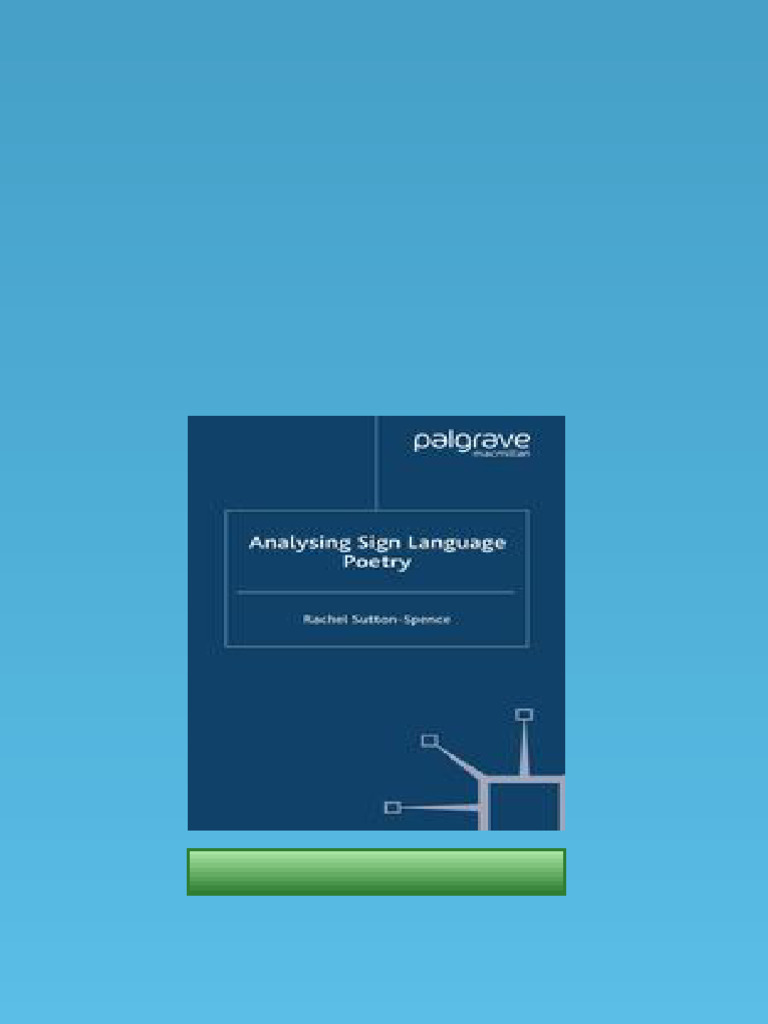 (Ebook) Analysing Sign Language Poetry by Rachel Sutton-Spence (auth ...