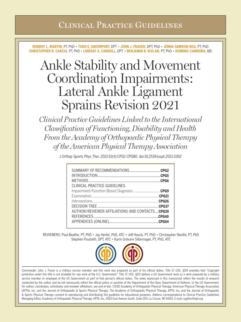 Martin Et Al 2021 Ankle Stability and Movement Coordination Impairments ...