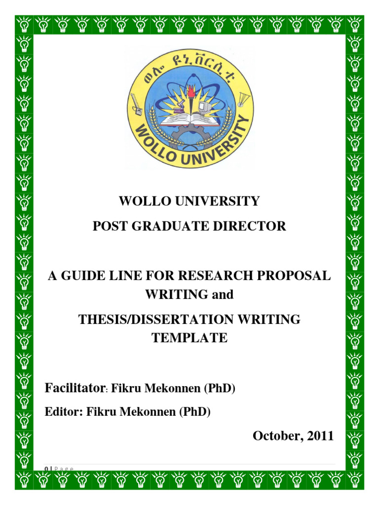 Final Reserch Proposal Template Guideline | PDF | Methodology | Thesis