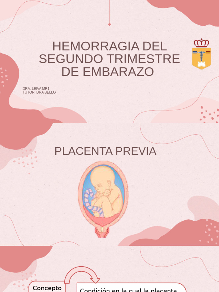 Hemorragia Segunda Mitad Del Embarazo Causas | PDF | El embarazo | Placenta