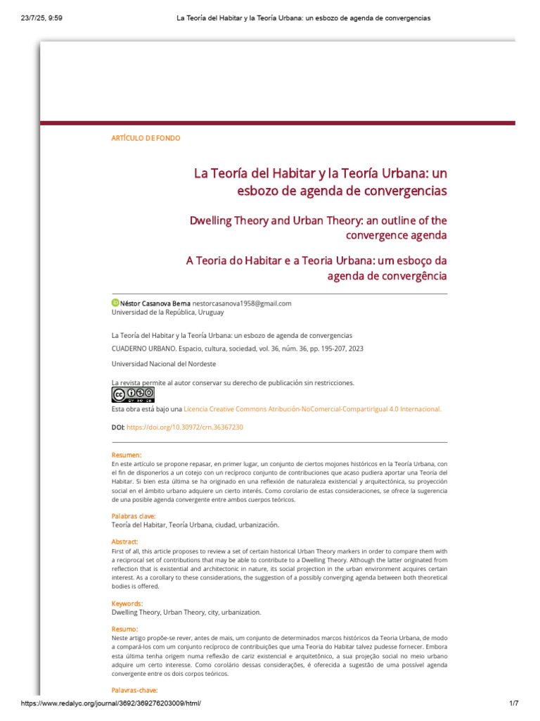 Lectura No. 2 Teorias Urbanas | PDF | Teoría | Friedrich Engels