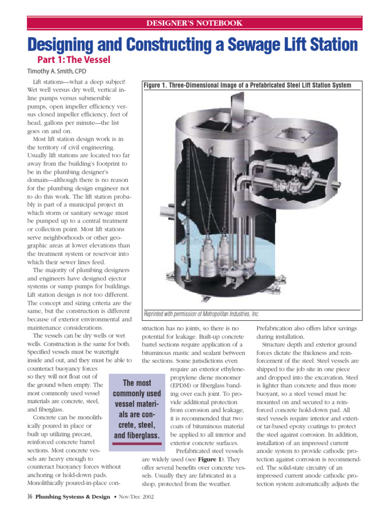 Sewage Lift Station Design Essentials | PDF | Pumping Station | Valve
