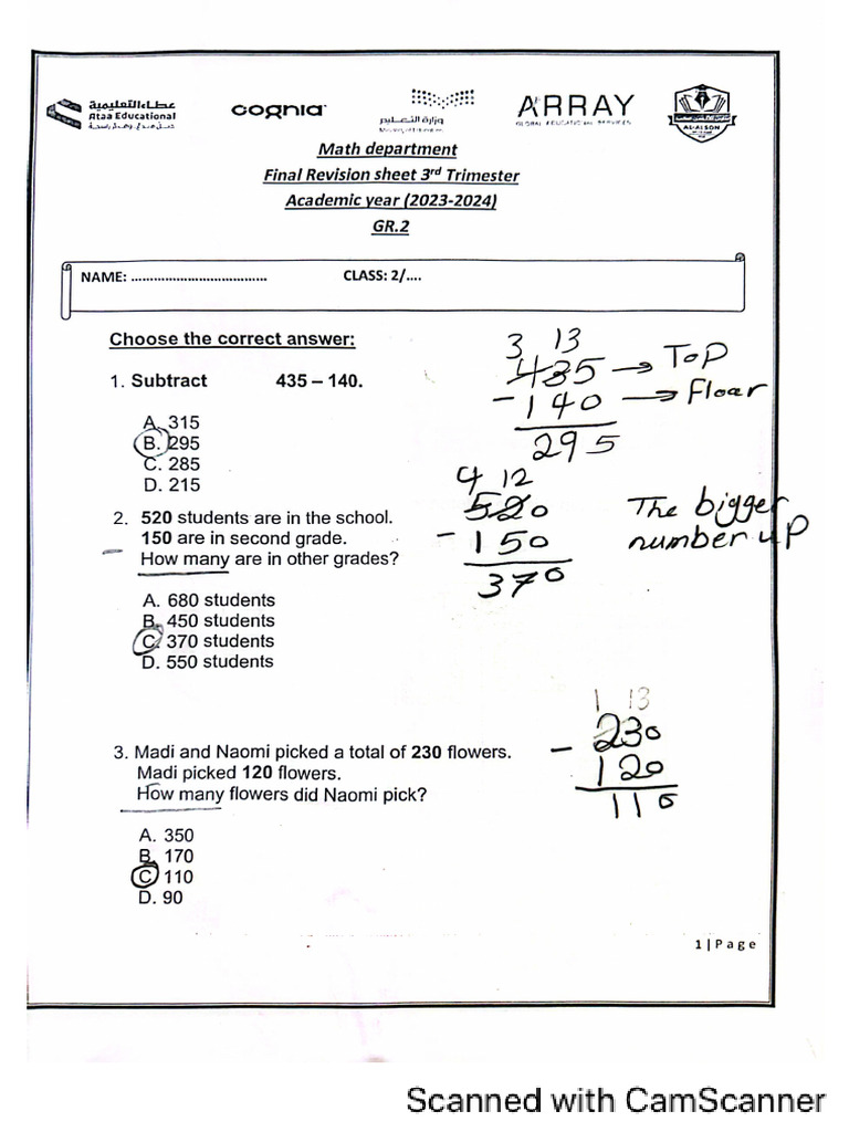 Final Rev Sheet Gr2 Sem3 | PDF