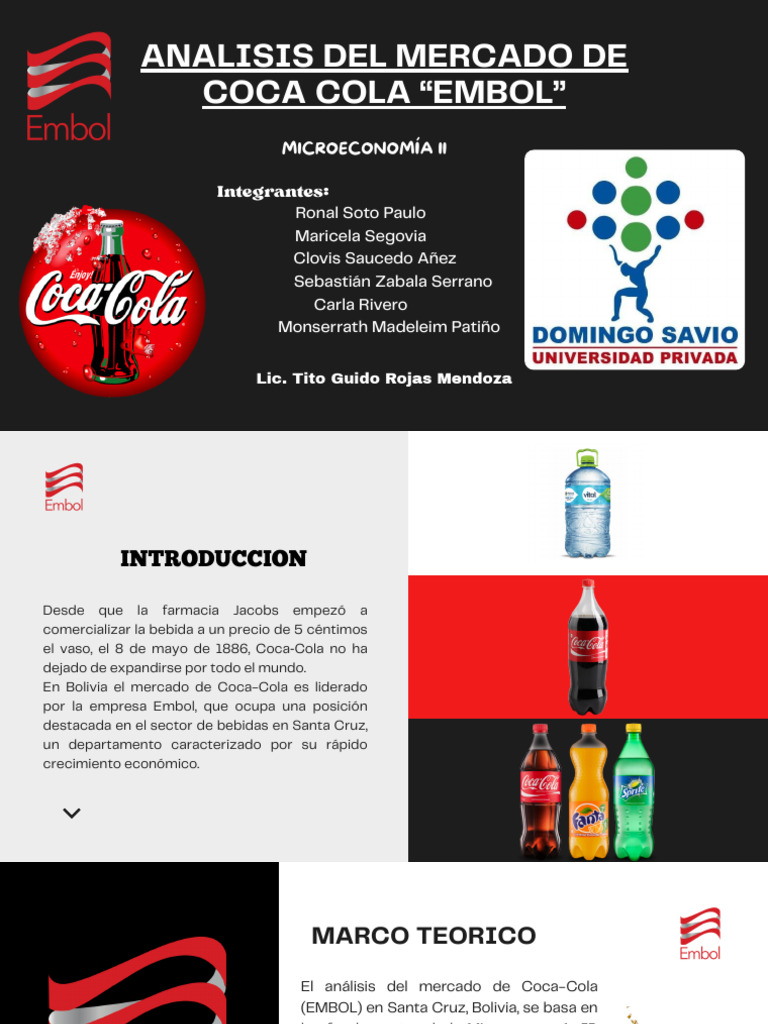 Análisis del Mercado de Coca-Cola EMBOL | PDF | Mercado (economía ...