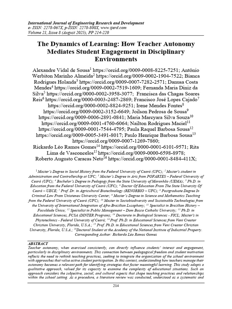 2025 - The Dynamics of Learning | PDF | Pedagogy | Methodology