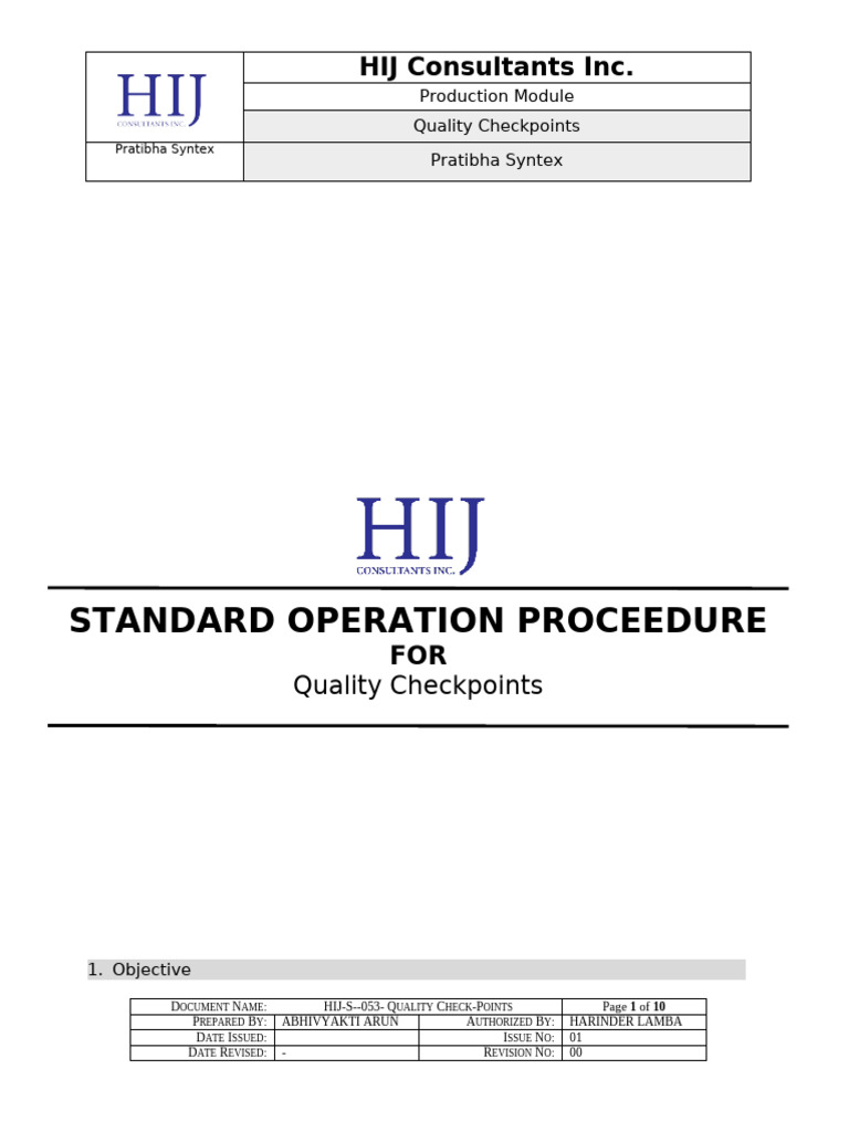 Mid-Line End-Line Inspection | PDF