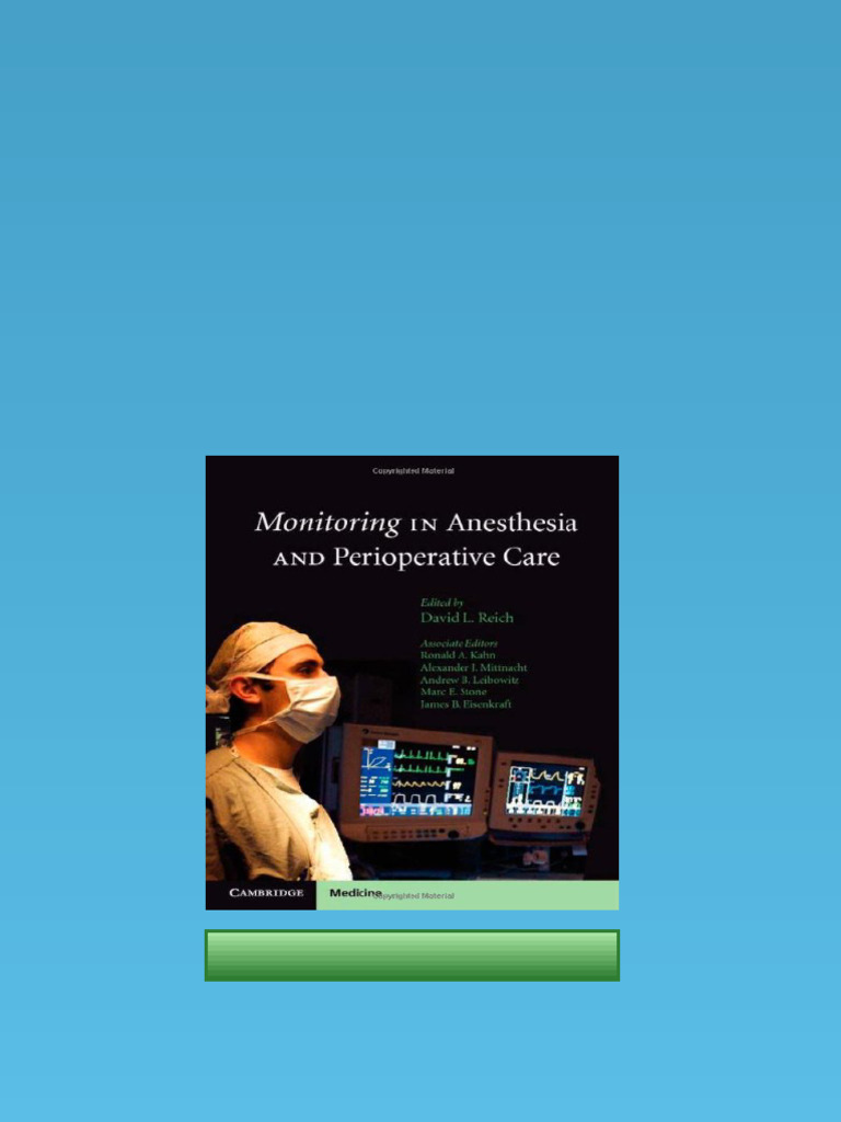 (Ebook) Monitoring in Anesthesia and Perioperative Care by David L ...