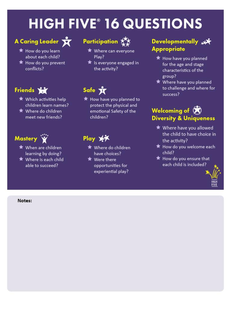 High Five 16 Questions | PDF