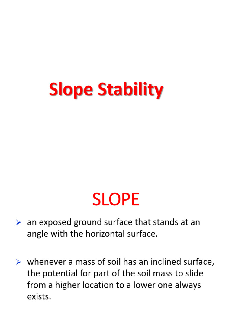Slope Stability | PDF | Applied And Interdisciplinary Physics ...