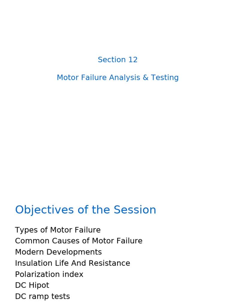 Electric Motor Failure Modes Overview | PDF | Electric Motor ...