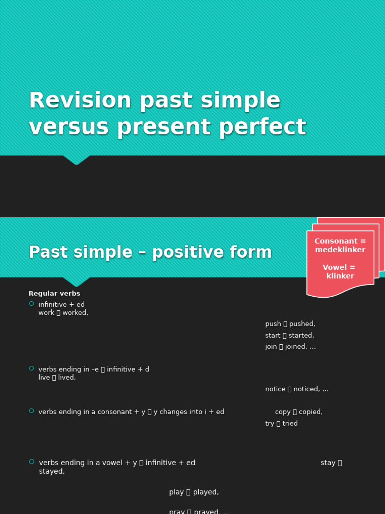 Past Simple Vs Present Perfect. | PDF | Languages Of Europe | Syntax