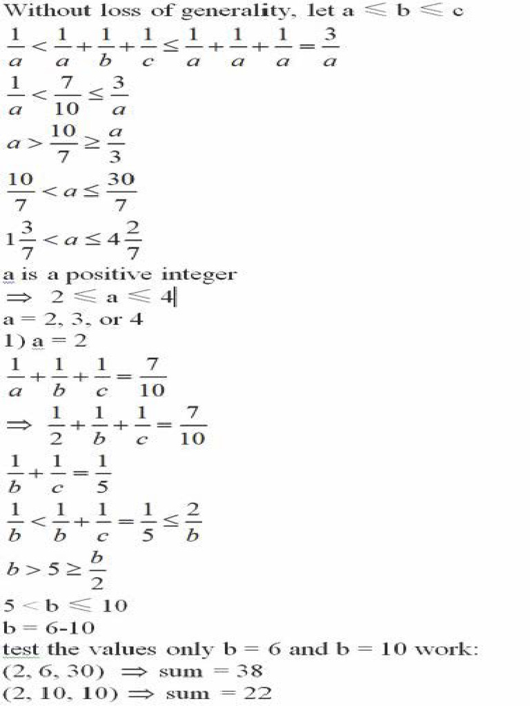 1 Over A Plus 1 Over B Plus 1 Over C | PDF