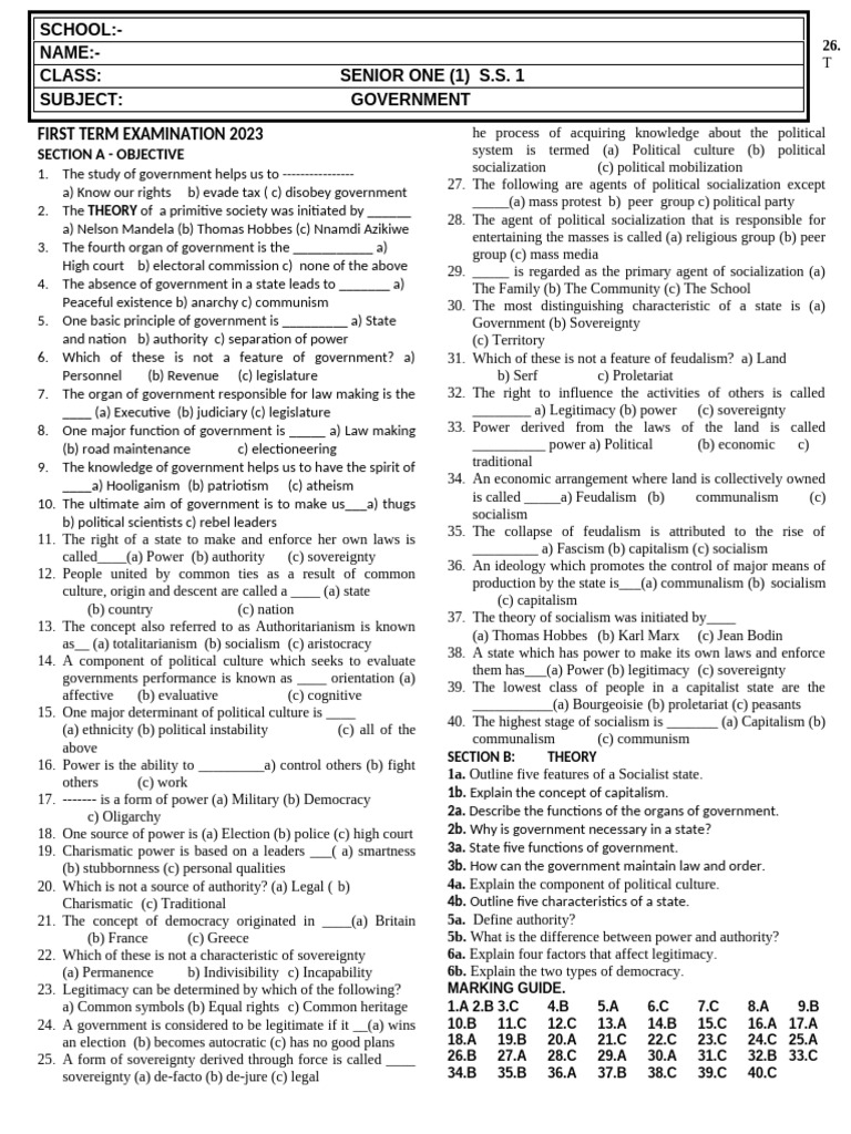 Government Exams Overview 2023 | PDF | Socialism | State (Polity)