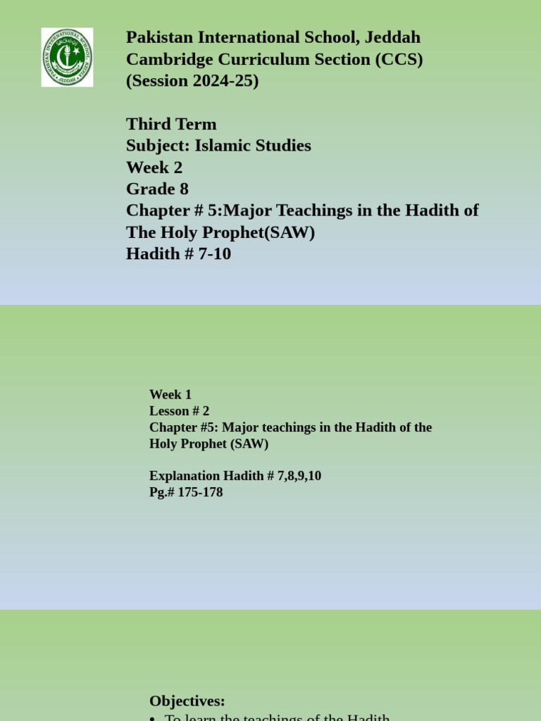 Hadith 7-10-Chapter # 5 | PDF | Jihad | Hadith
