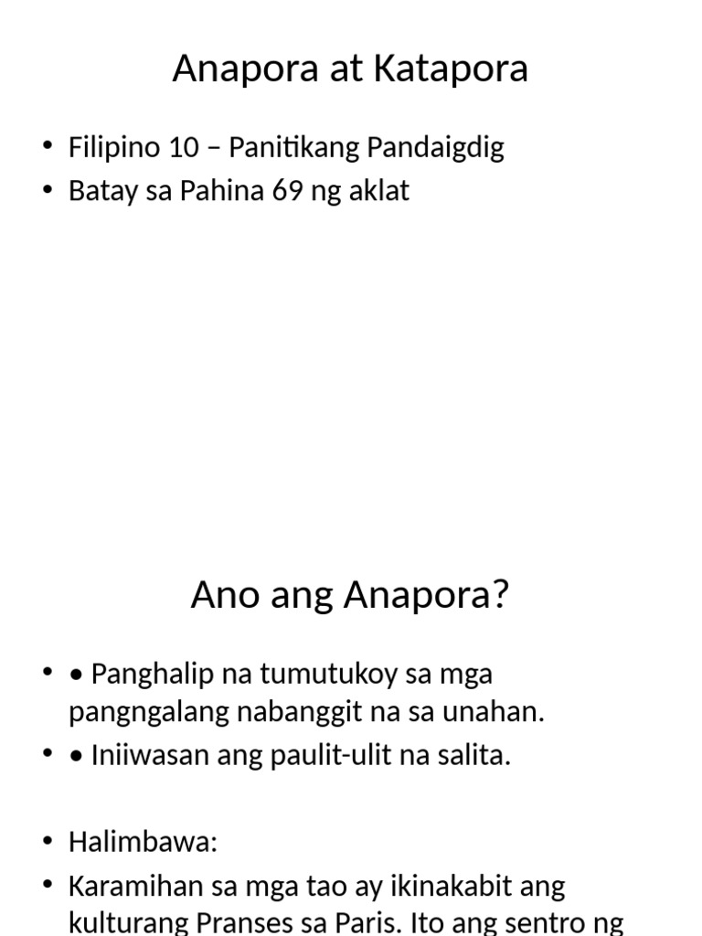 Anapora at Katapora | PDF
