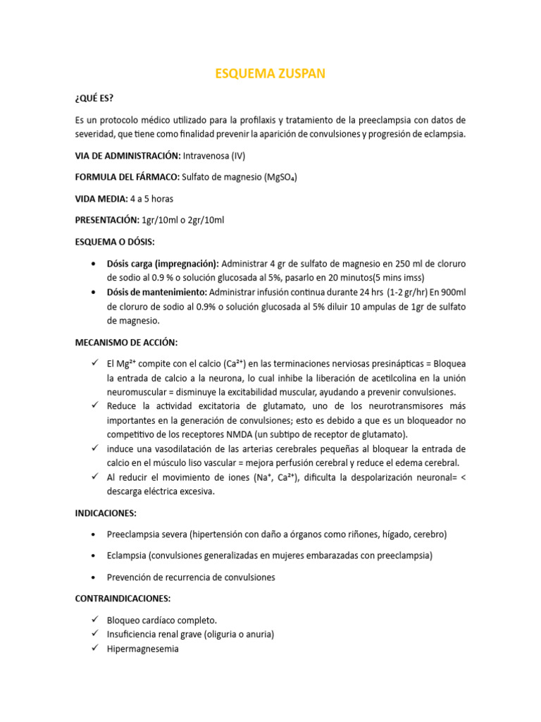 Esquema Zuspan | PDF | Unión neuromuscular | Neuroquímica
