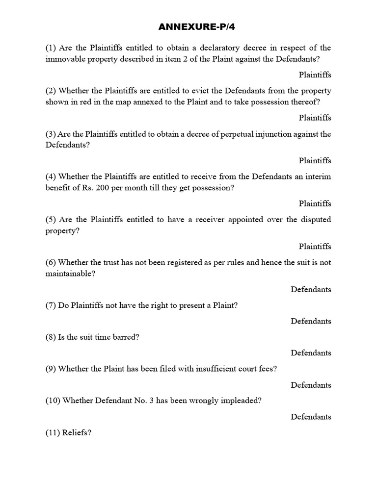 Annexure P:4 Issues | PDF