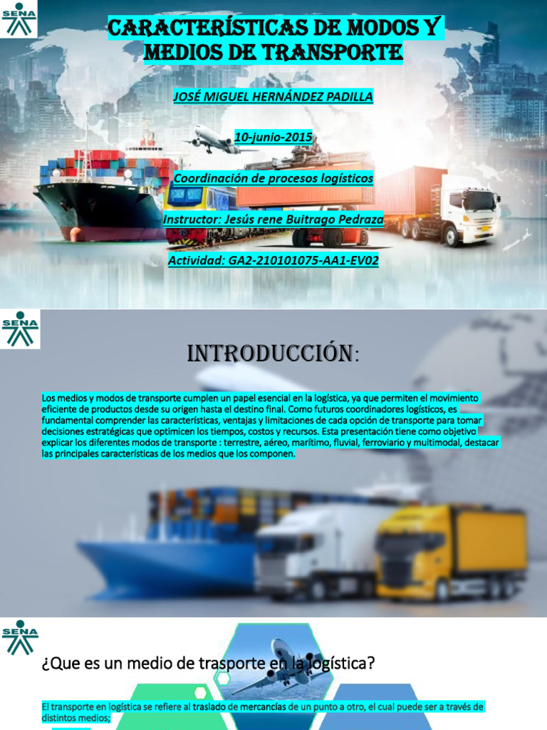 Características de Modos de Transporte | PDF | Transporte | Logística