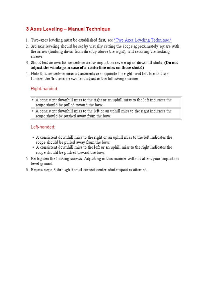 3rd Axis Leveling Adjustment Guide | PDF
