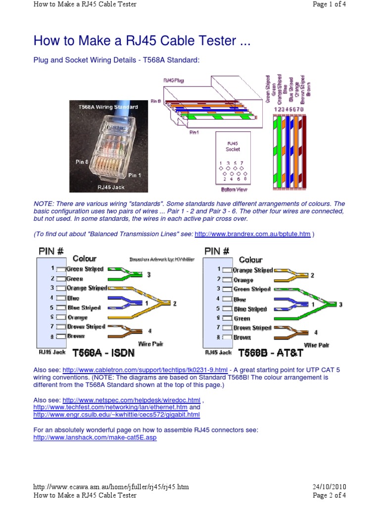 Rj45 Tester | PDF | Electrical Connector | Telecommunications
