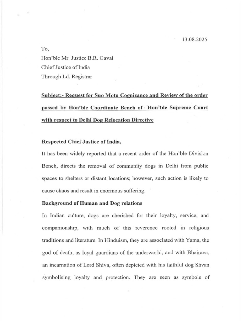 CJI Request Letter | PDF