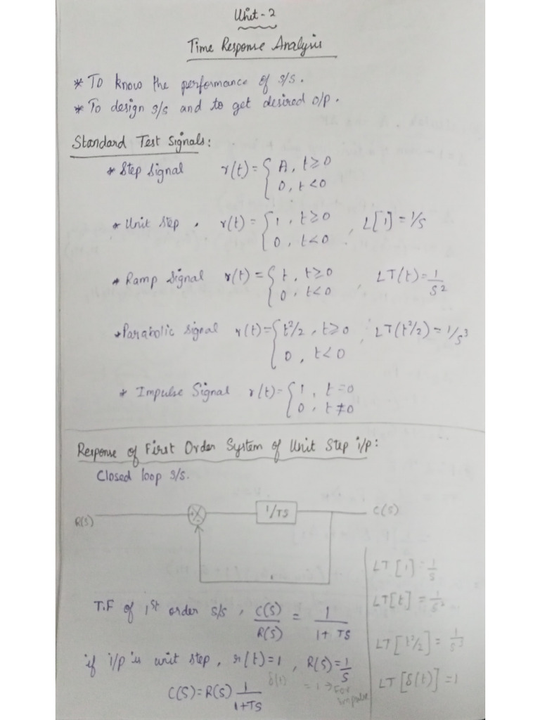 Control System Unit 2 | PDF
