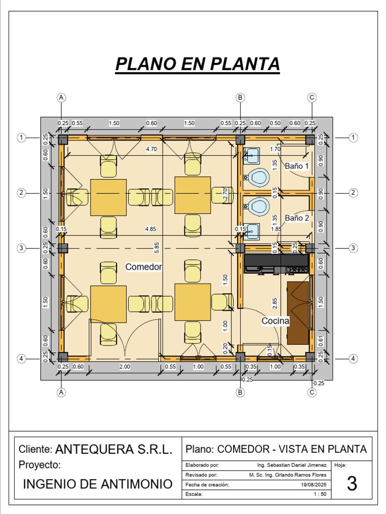 Plano en Planta - Comedor | PDF