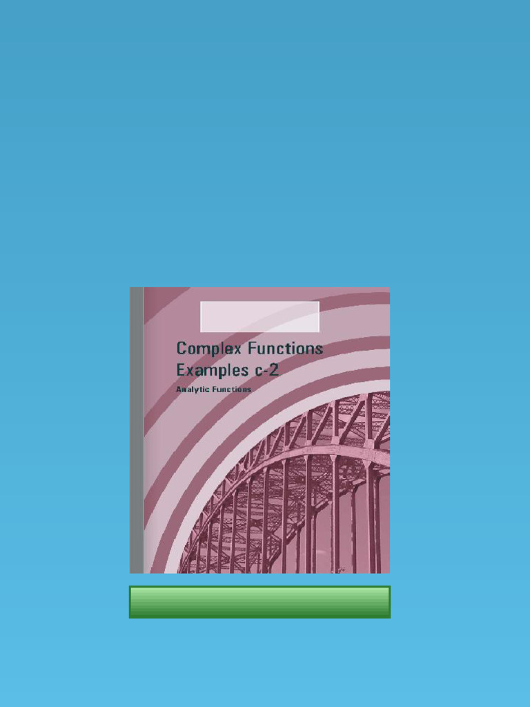 (Ebook) Complex Functions Examples c-2 - Analytic Functions by Mejlbro L. ISBN 9788776813840 ...