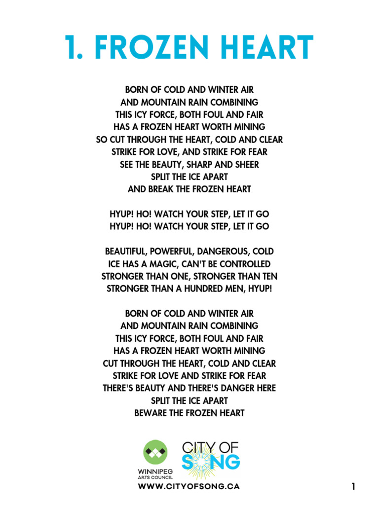 Frozen all Lyrics | PDF | American Songs | Songs Written
