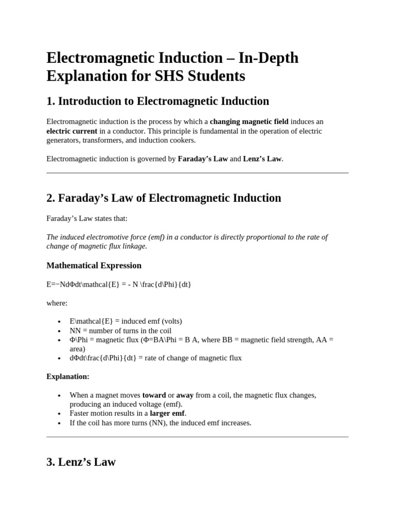 Understanding Magnetic Flux and Induction | PDF | Electromagnetic ...