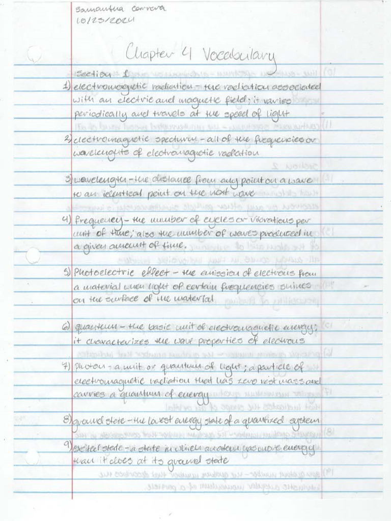 Chapter 4 Chem Vocabulary Page 1 | PDF