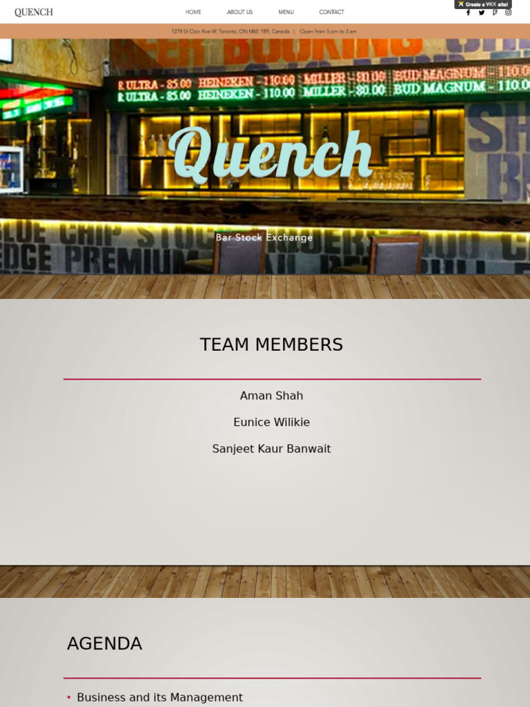 Quench Presentation | PDF | Expense | Marketing