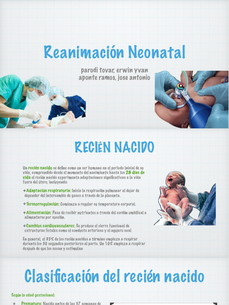 Reanimación Neonatal: Guía Práctica | PDF | Feto | Pulmón