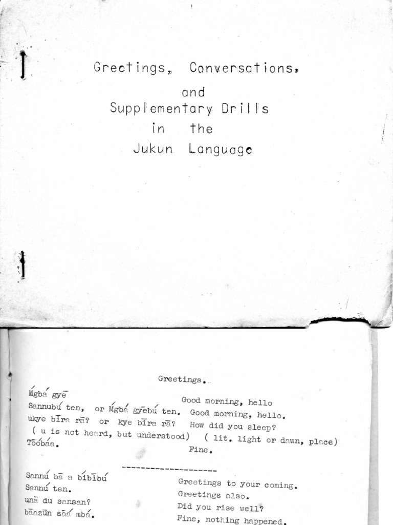 Jukun Greetings | PDF