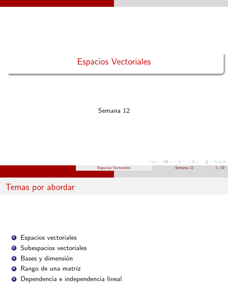 Presentacion Algebra Lineal | PDF | Mapa lineal | Espacio vectorial