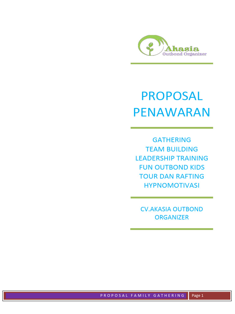 Proposal Gathering Outbond Akasia 2025 | PDF